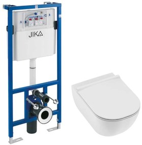 Jika Mio-N - Set předstěnové instalace a závěsného klozetu, Rimless, DualFlush, bílá H6007140000002