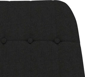 Houpací křeslo s podnožkou černé textil 3097710