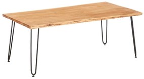 Gift Decor Postranní stolek Live Edge 120 x 60 x 46 cm - Kaštanová Černý Akátové dřevo
