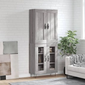 Skříň highboard šedá sonoma 69,5 x 34 x 180 cm kompozitní dřevo