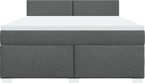 Box spring postel s matrací tmavě šedá 180x200 cm textil 3285961
