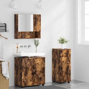 Sada koupelnového nábytku 3 ks Kouřový dub 61 x 35 x 64 cm 3392958