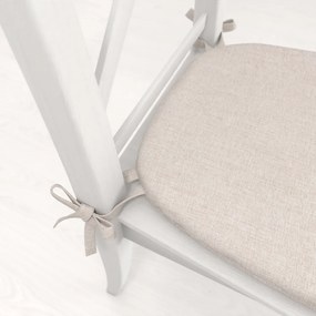 Biante Oblý podsedák BKW-205 Režný žíhaný - 39x37x3 cm