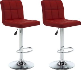vidaXL Barové stoličky 2 ks umělá kůže [323639] Barva: vínová červená