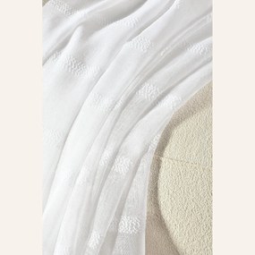 Room99 Záclona na kroužcích Maura Pásky Barva: Bílá, Velikost: 140 x 280 cm