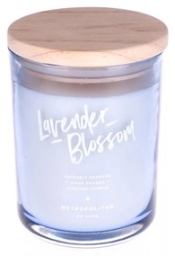 dw HOME Mini vonná svíčka Lavender Blossom - 105gr, modrá barva, sklo, dřevo