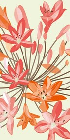 Fototapeta Dimex Orange Flowers S-339 | 110x220 cm