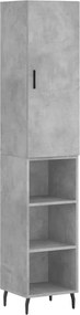 Skříň highboard betonově šedá 34,5x34x180 cm kompozitní dřevo 3198997