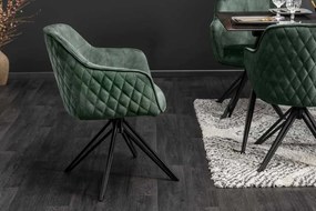 Designová židle Natasha tmavě zelený samet