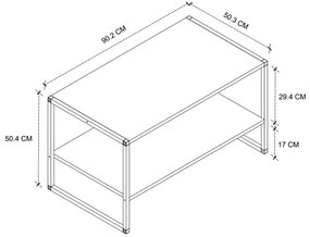 Konferenční stolek MAYER 90 antracit/černá