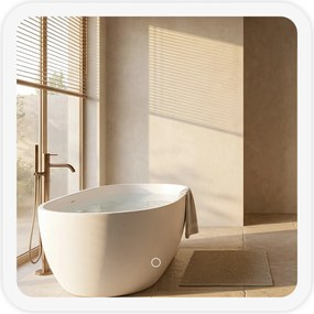 Tutumi Zrcadlo 70x70 cm s regulovatelným LED osvětlením HOM-01521