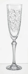 Crystalex Sklenice na šampaňské Elisabeth Leaves 200 ml, 6 ks