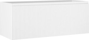 Mexen Rivel, koupelnová skříňka 120 cm, 1 zásuvka, drážkovaná, bílá matná, 91A20-12047-1-BF01