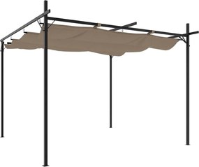 vidaXL Pergola se zatahovací střechou 295 x 292 x 230 cm [360115] Barva: krémová