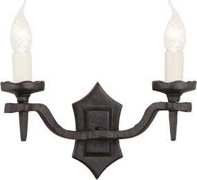 Elstead Rectory RY2B-BLACK kované nástěnné svítidlo 2xE14 černé