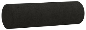 3místná pohovka s polštáři černá 180 cm textil - Default Title