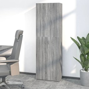 Kancelářská skříň šedá sonoma 60 x 32 x 190 cm kompozitní dřevo - Default Title