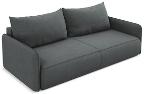 Šedá rozkládací/s úložným prostorem pohovka 216 cm Nanea – Makamii