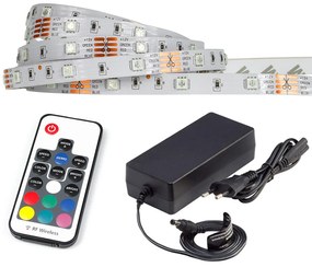 ECOLIGHT LED pásek - RGB - 5m - 30LED/m - IP20 - rádiový DÁLKOVÝ OVLADAČ K17 - komplet