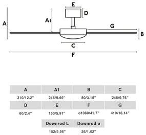 FARO 33603DCWT- Stropní ventilátor MINI MALLORCA S hnědá/bílá pr. 106 cm WT + DO
