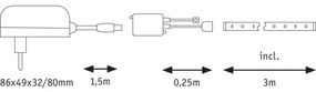 Paulmann 70481 - LED RGBW/9,6W Stmívatelný pásek DIGITAL 3 m 230V + DO
