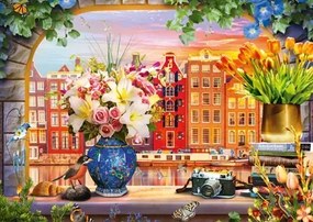 SCHMIDT Puzzle Návštěva Amsterdamu / 1000 dílků / 69,3 × 49,3 cm