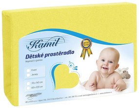 Dětské prostěradlo Froté žluté