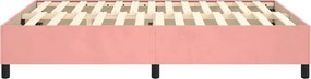 Rám postele s boxspringem růžový 140 x 200 cm samet 3121125