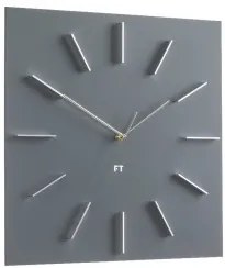 Designové nástěnné hodiny Future Time FT1010GY Square grey 40cm