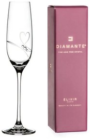 Diamante sklenice na šampaňské Romance s kamínky Swarovski 200ml 1KS