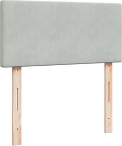 Box spring postel s matrací světle šedá 80 x 200 cm samet 3287584