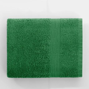 Bavlněný ručník DecoKing Mila 70x140 cm tmavě zelený