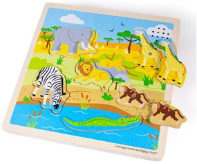 Bigjigs Toys Vkládačka se zvukem Safari