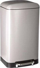 Odpadkový koš, kov, taupe, 30 L