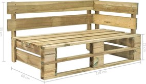 vidaXL Zahradní rohová lavice z palet dřevo [44698] Barva: Černá