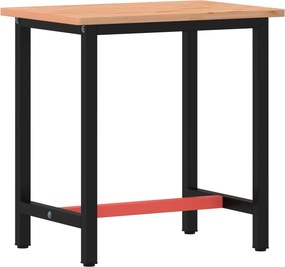 Pracovní stůl 80 x 55 x 81,5 cm masivní bukové dřevo a kov 3188903