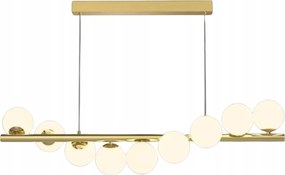 Závěsná lampa Golden Stripe 100 cm 9 koulí moderní mosazný Led ostrov