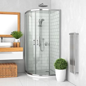 Čtvrtkruhový sprchový kout s dvoudílnými posuvnými dveřmi LLR2 1900 mm 776-798 410 Grape S Bílý LLR2/800 555-8000000-04-11
