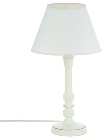 Vintage samostatná lampa s dřevěným stojanem, ideální pro noční stolek nebo stůl