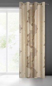 ZATEMŇOVACÍ ZÁVĚS NA KROUŽCÍCH FREESIA 140X250 CM BÉŽOVÁ