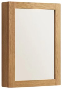 Teaková koupelnová zrcadlová skříňka Kave Home Kenta 70 x 50 cm