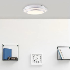 Brilliant HK18381S21 Stropní LED svítidlo LUCIANO stříbrné, průměr 28cm