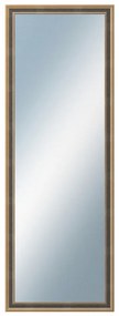 DANTIK - Zarámované zrcadlo - rozměr s rámem cca 50x140 cm z lišty TOOTH malá zlato černá (3163)