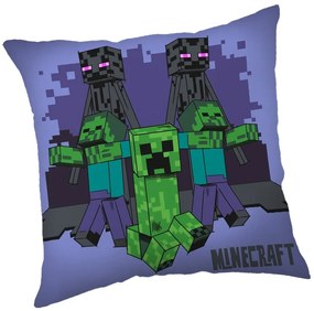 Jerry Fabrics Dětský polštářek s potiskem - Minecraft - Mobs coming for you | 40 x 40 cm