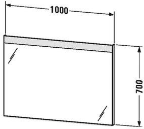 Duravit BETTER - Koupelnové zrcadlo s LED osvětlením, 100x70 cm, LM784700000