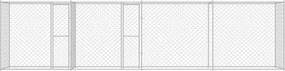 Klec pro psa Stříbrná 800 x 200 x 200 cm Pozinkovaná ocel 3368313