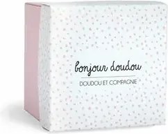 Doudou Dárková sada růžová - králíček s muchláčkem 10 cm / od 0 let