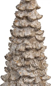 Béžová dekorace vánoční stromek Christmas Tree - Ø 13*30 cm