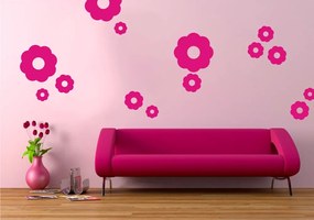 WALLVINIL Samolepky na zeď - Květy Barva: Růžová světlá, Velikost: malá sada 12 kusů