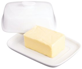 KITCHENCRAFT dóza na máslo bílá porcelánová KCBUTCOVCER